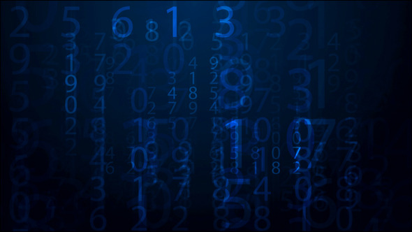 Numbers Scrolling Across The Screen, Motion Graphics | VideoHive